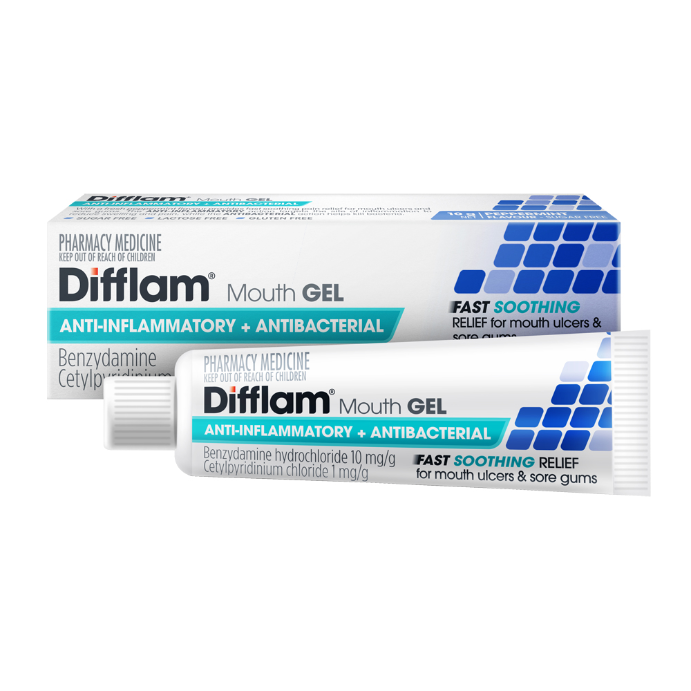 Difflam Mouth Gel 10g - Treating Inflammation of Mouth Ulcer and Gum P ...