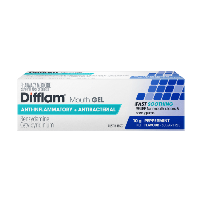 Difflam Mouth Gel 10g - Treating Inflammation of Mouth Ulcer and Gum P ...