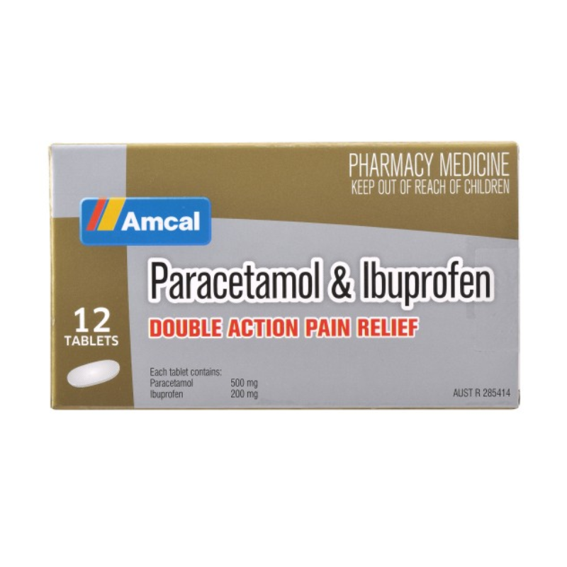 Amcal Paracetamol & Ibuprofen Double Action Pain Relief - 12 Tablets ...