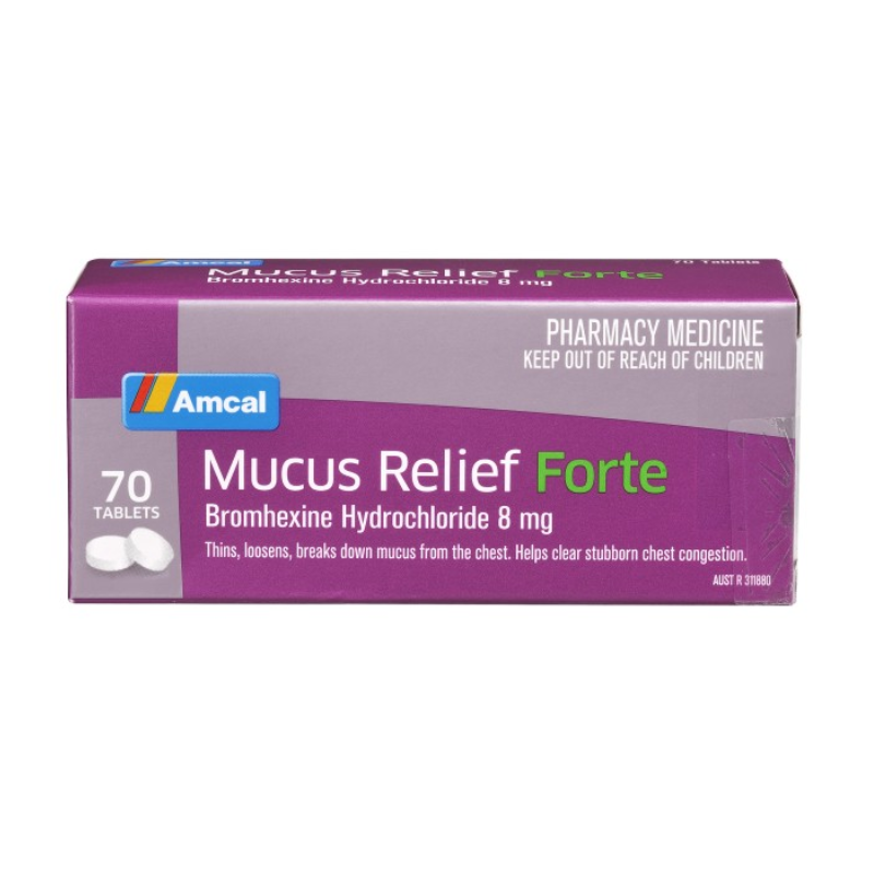 Amcal Mucus Relief Forte 70 Tablets – Scown's Pharmacy