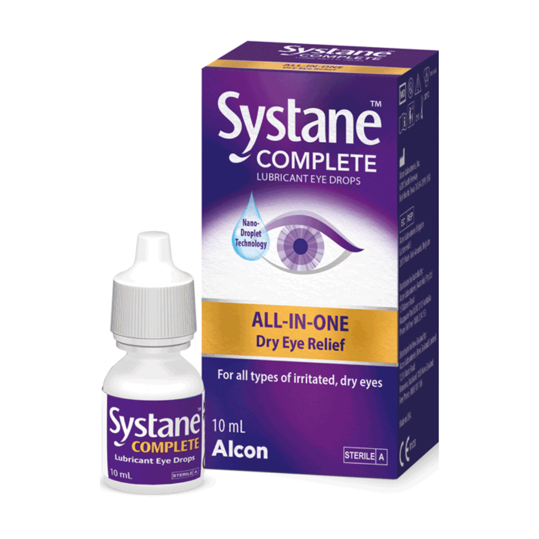 Systane Complete 10mL Eye Drops All-in-One Lubricant Nano Droplet Tech ...