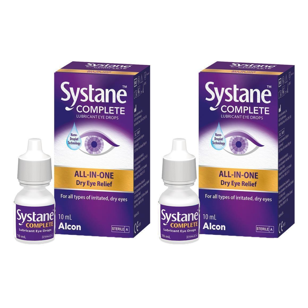 2x Systane Complete Multi Dose Preservative Free Lubricant Eye Drops 1 ...