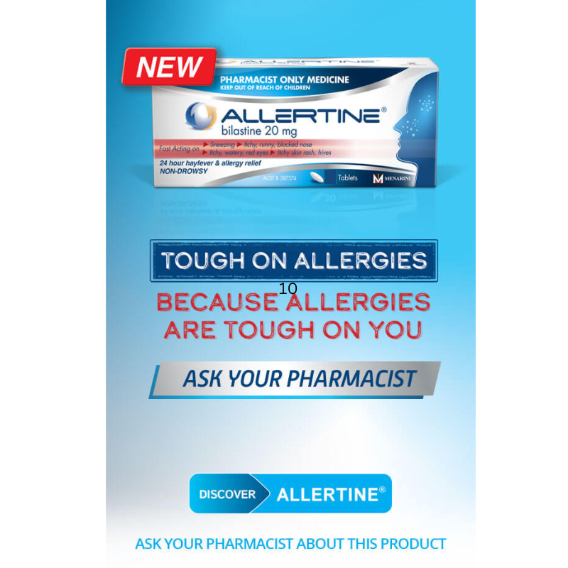 Allertine 20mg Tablet 10 – Scown's Pharmacy