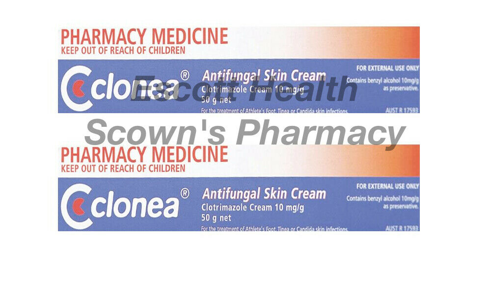 2 x CLONEA ANTI FUNGAL cream 50g CANESTEN generic Tinea Candida Skin ...