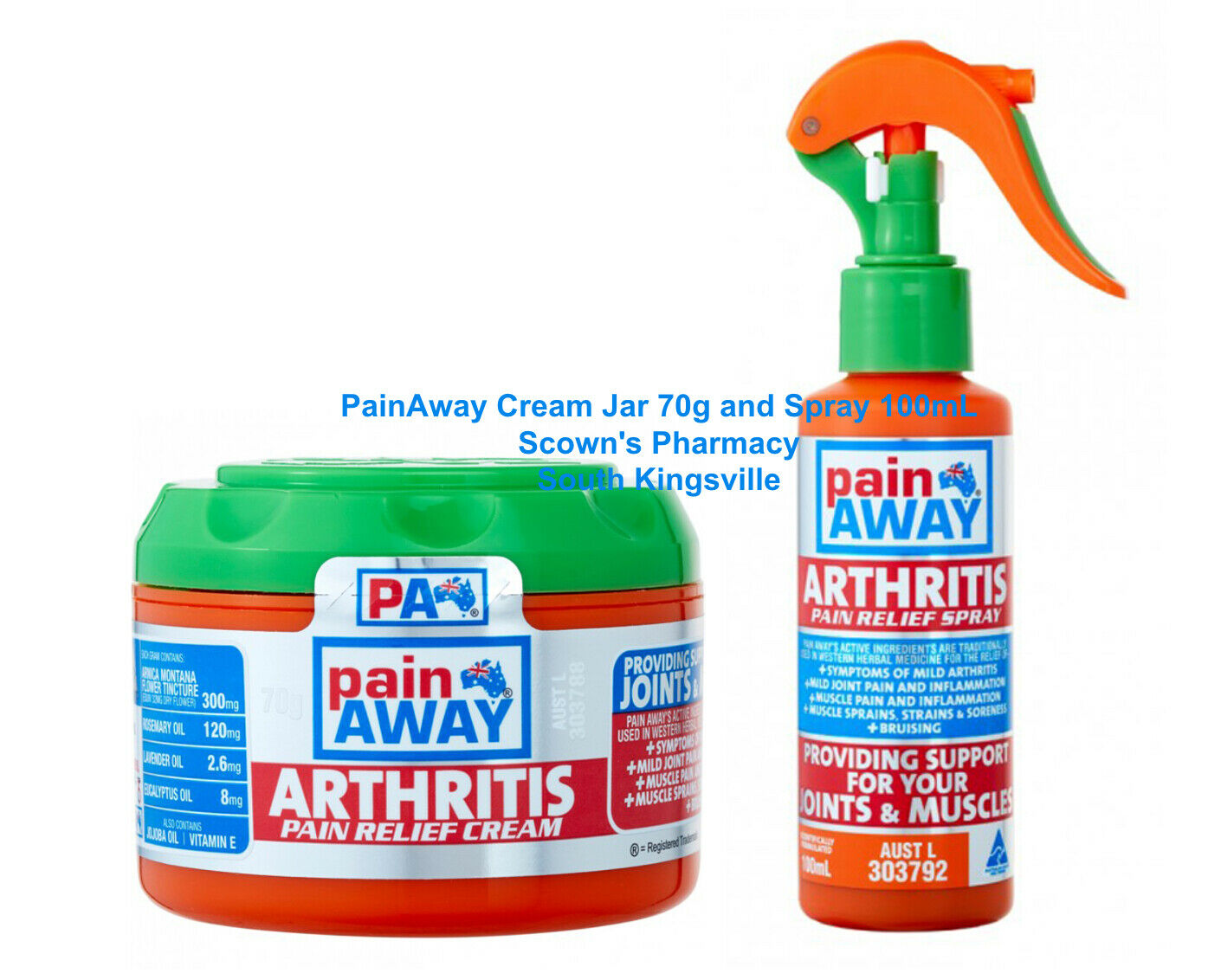 PainAway Arthritis Cream 70g & Spray 100mL Pack – Scown's Pharmacy