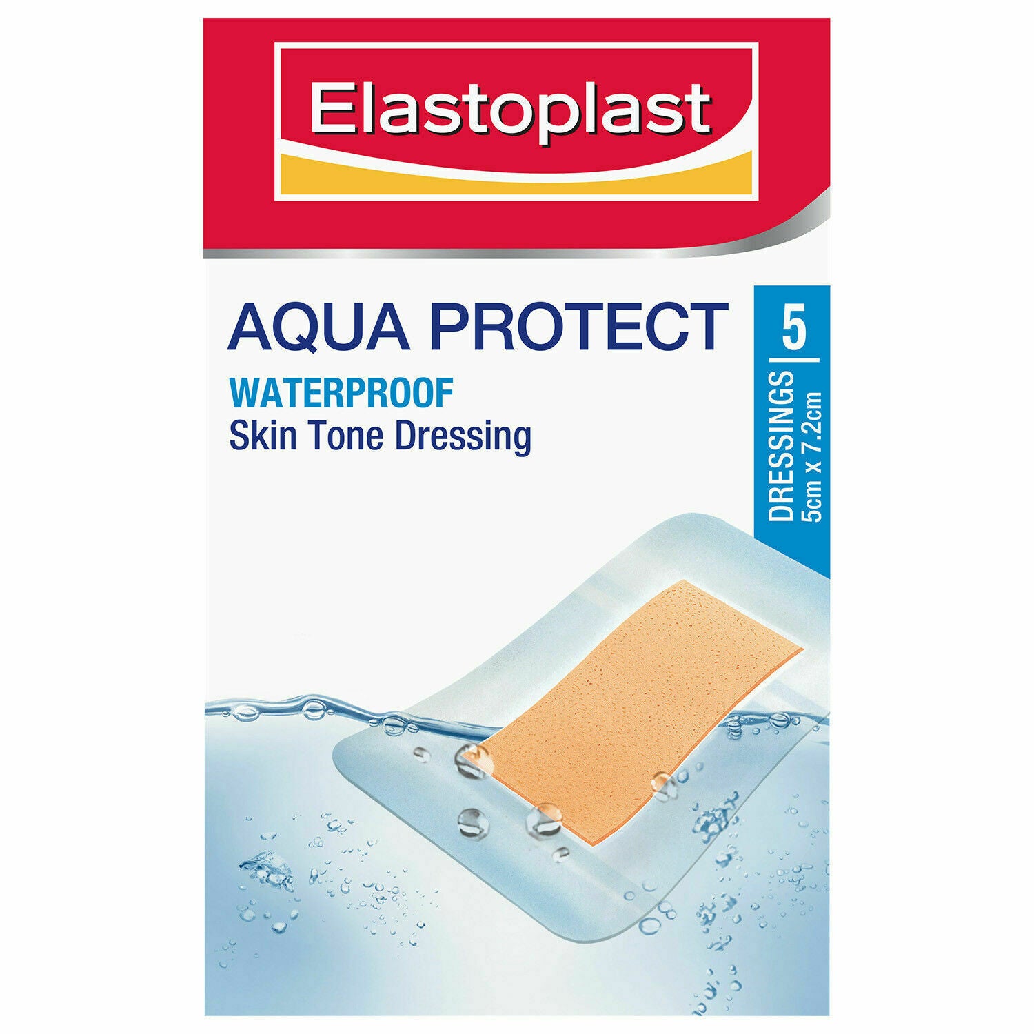 Elastoplast - Aqua Protect Waterproof Adhesive Dressing 5cm x 7.2cm ...