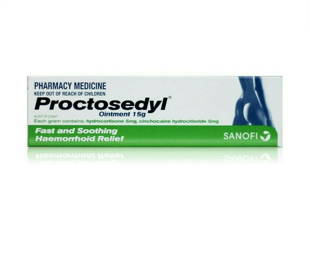 Proctosedyl Ointment 0.5% 15g - Relief for Haemorrhoids & Anal Fissure ...