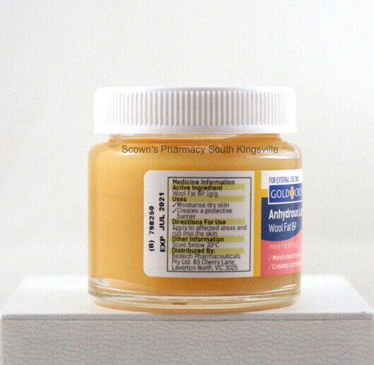 2 x Gold Cross Lanolin Wool Fat 50g Dry Skin Care Lotion Barrier ...