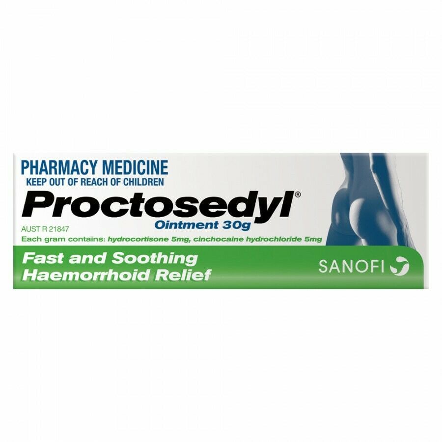 Proctosedyl Ointment 0.5% 30g Relief for Haemorrhoids & Anal Fissures ...