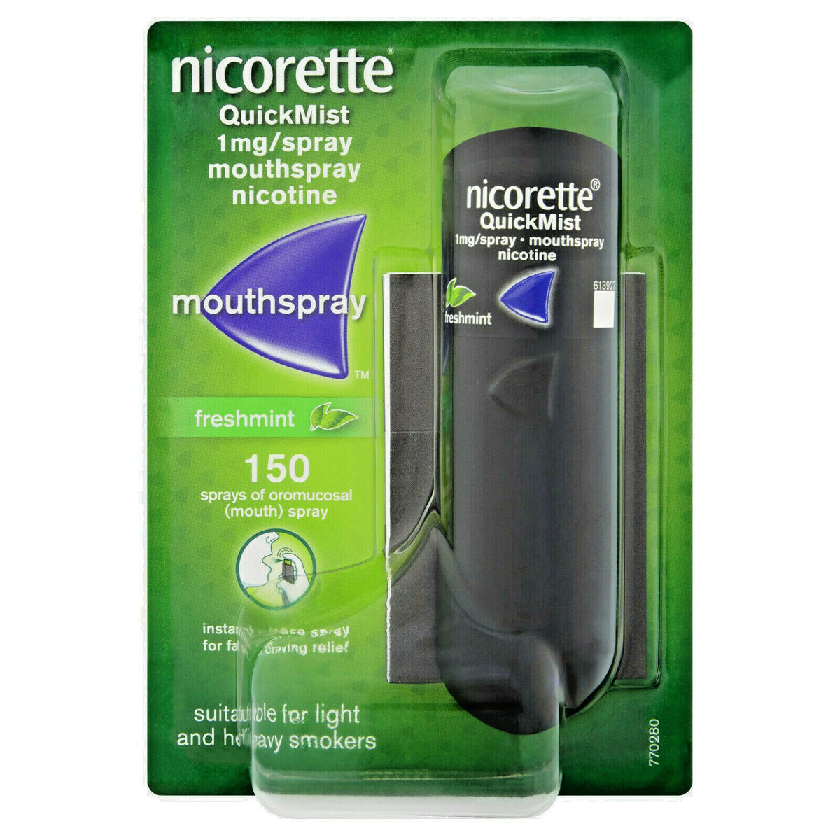 Nicorette QuickMist Mouth Spray 1mg Nicotine 150 Sprays Freshmint ...
