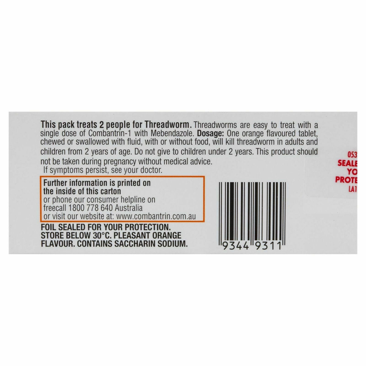 Combantrin 2 Tablets for Threadworm, Roundworm & Hookworm – Scown's ...