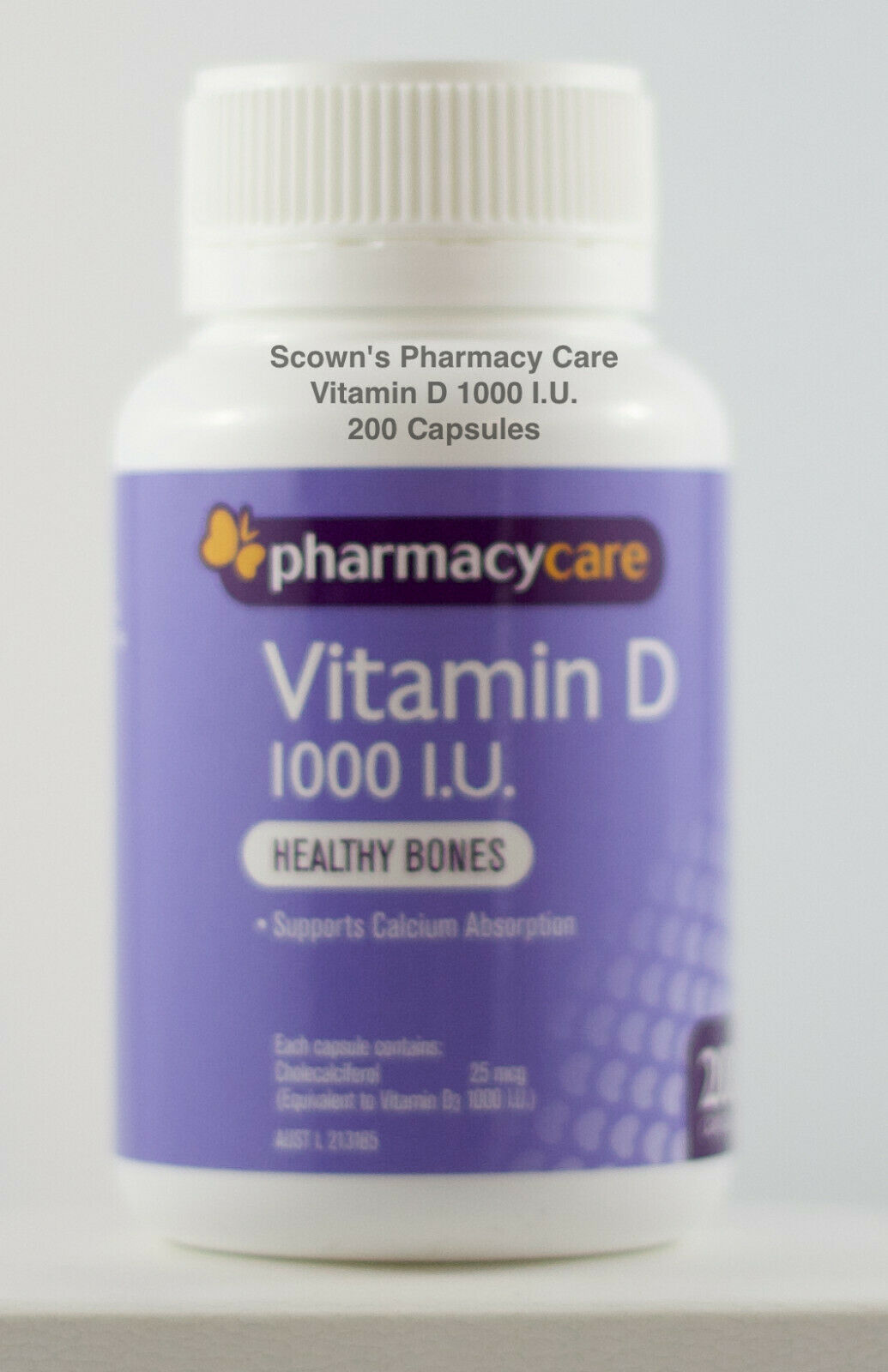 Pharmacy Care Vitamin D 1000 I.U. 200 Capsules – Scown's Pharmacy