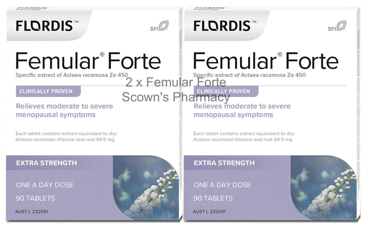 2 x Flordis Femular Forte 90 Tablets Relieve Symptoms of Menopause ...