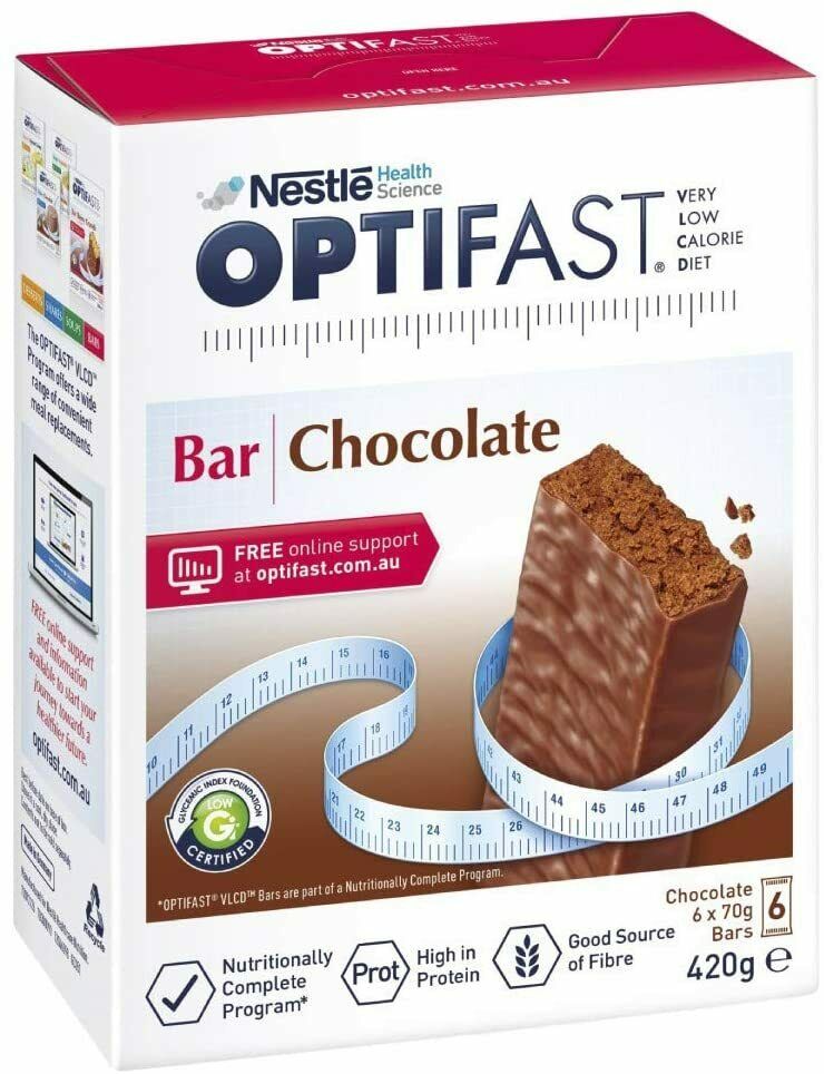 Optifast VLCD 70g x 6 Bars Chocolate High Protein Nutritionally Comple ...