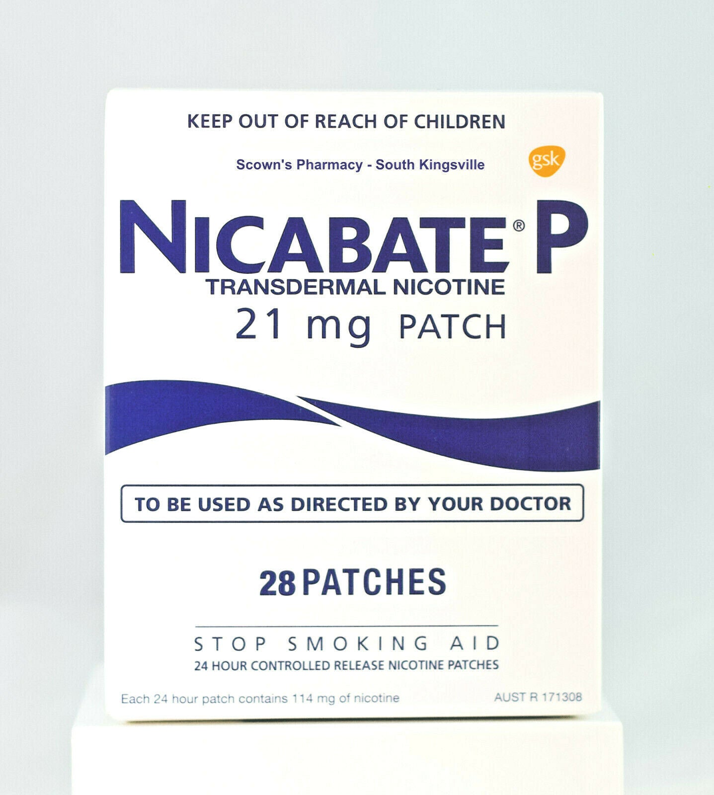 Nicabate P Transdermal Nicotine Patch 21mg 28 Patches – Scown's Pharmacy