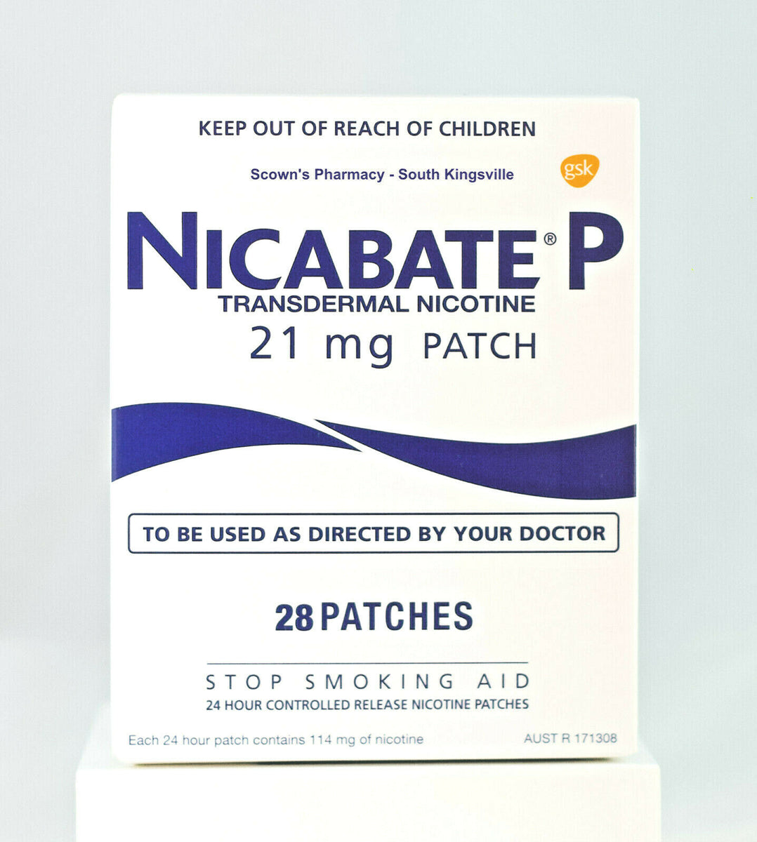 Nicabate P Transdermal Nicotine Patch 21mg 28 Patches – Scown's Pharmacy