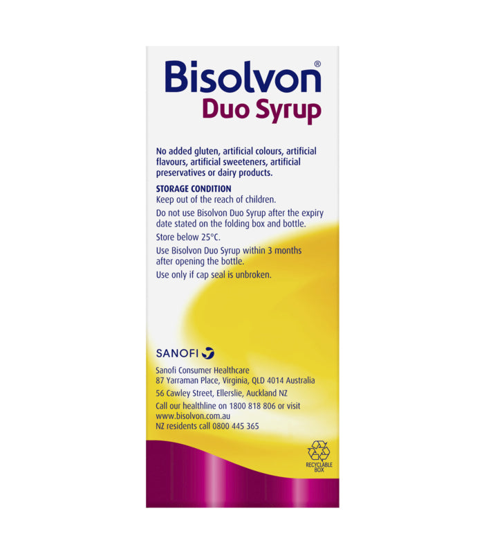 Bisolvon Duo Cough Syrup 100ml – Scown's Pharmacy