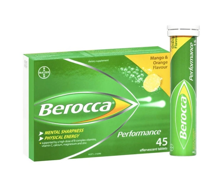 Berocca Performance Mango & Orange Effervescent 45 Tablets – Scown's ...