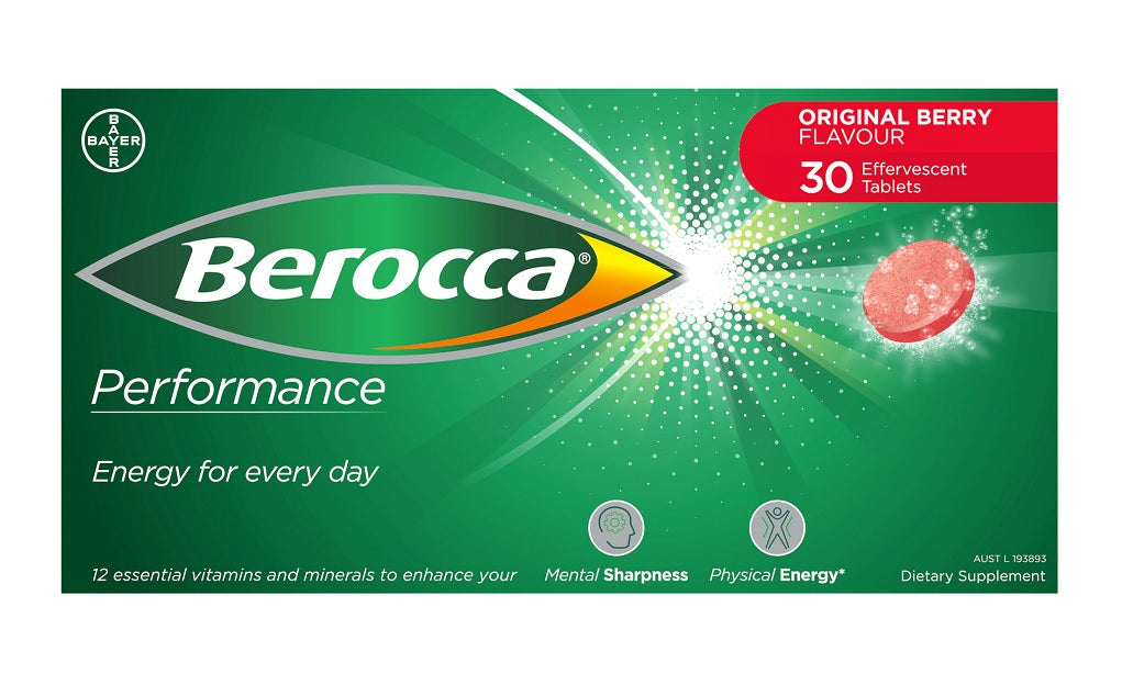 Berocca Performance Original Berry Effervescent 30 Tablets – Scown's ...