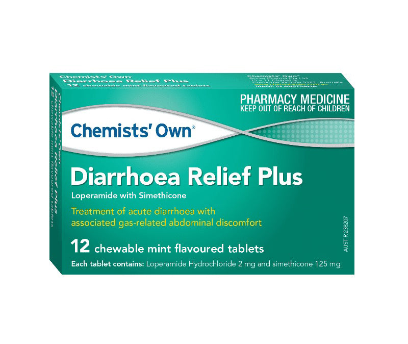 Chemists Own Diarrhoea Relief Plus Chewable 12 Tablets – Scown's Pharmacy