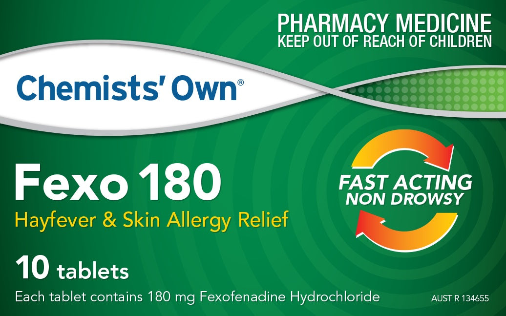 Chemists Own Fexo 180mg 10 Tablets – Scown's Pharmacy