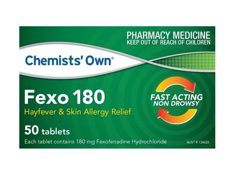 Chemists Own Fexo 180mg 50 Tablets – Scown's Pharmacy