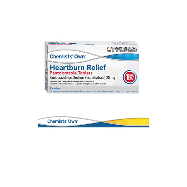 Chemists Own Heartburn Relief Pantoprazole 7 Tablets – Scown's Pharmacy