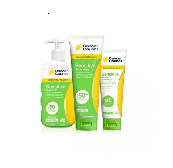 Cancer Council Sensitive Sunscreen Pump SPF50+ 200ml – Scown's Pharmacy