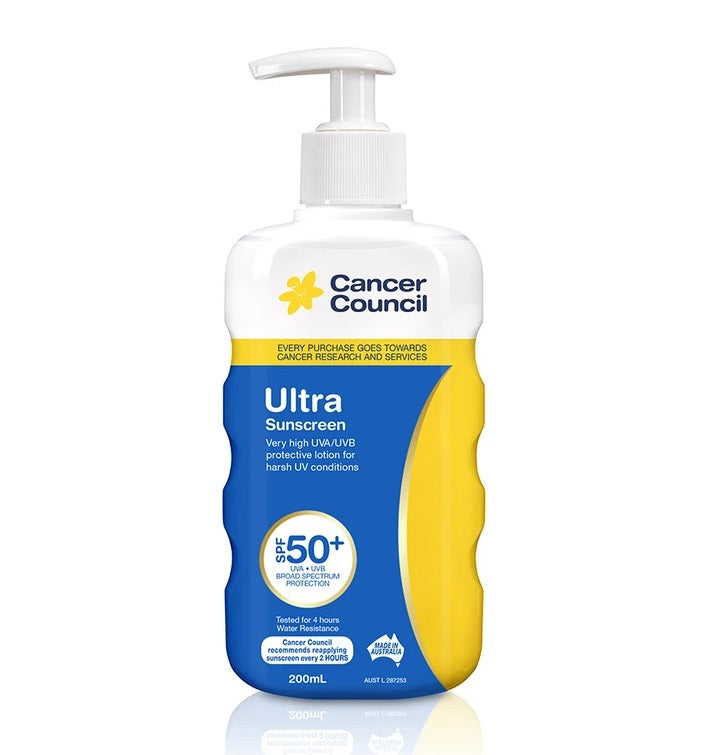 Cancer Council Ultra Sunscreen SPF50+ Pump 200ml – Scown's Pharmacy