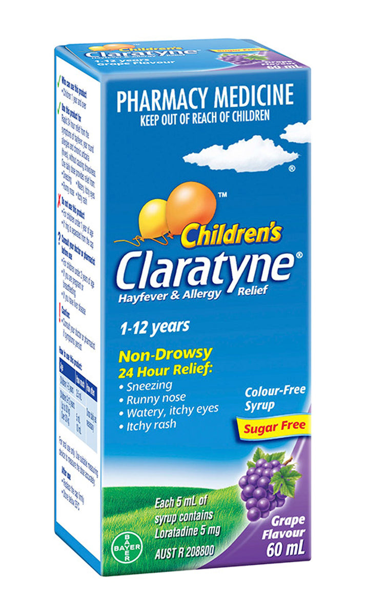 Claratyne Children's Syrup Grape Flavour 60ml – Scown's Pharmacy
