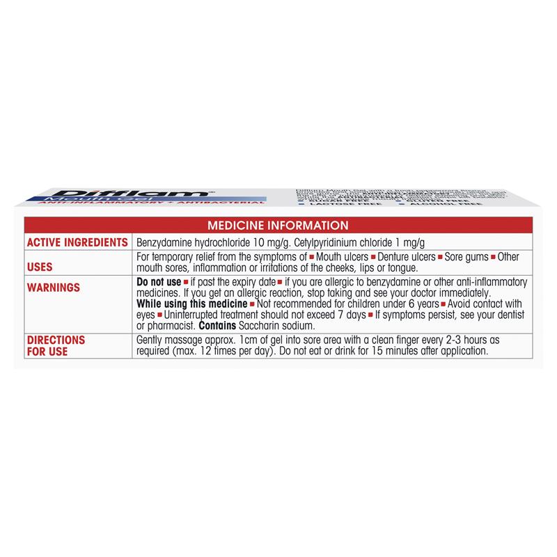 Difflam Anti-Inflammatory Mouth Gel 10g – Scown's Pharmacy