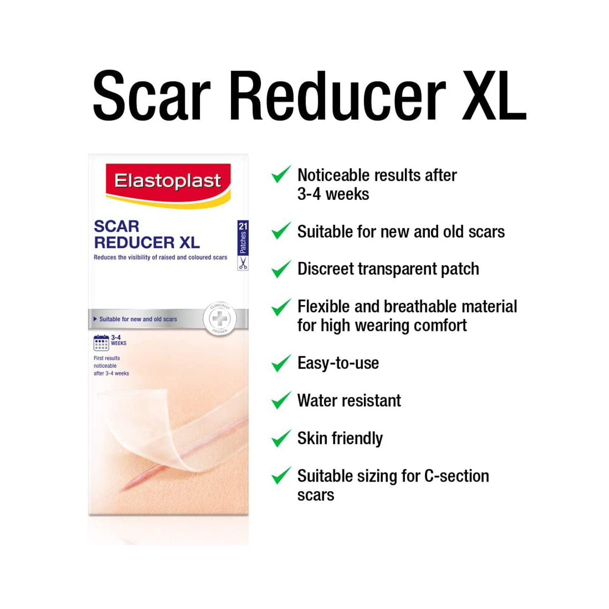 Elastoplast Scar Reducer XL 21 Patches – Scown's Pharmacy
