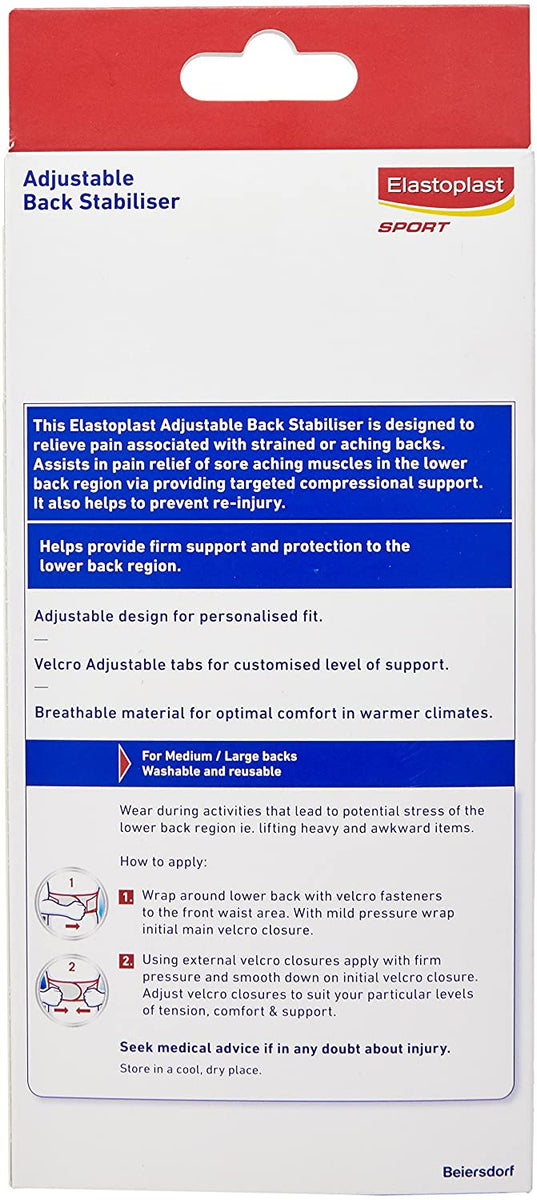 Elastoplast Sport Adjustable Back Stabilizer – Scown's Pharmacy