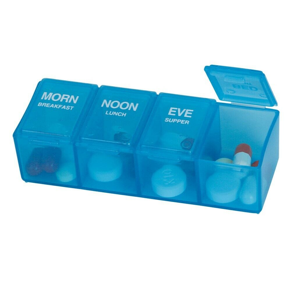 Ezy Dose 4 Times a Day 7-Day Pill Push Button Lid Organizer – Scown's ...