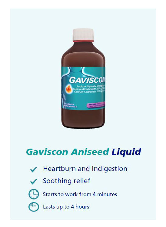 Gaviscon Core Aniseed Liquid Heartburn & Indigestion Relief 600ml ...