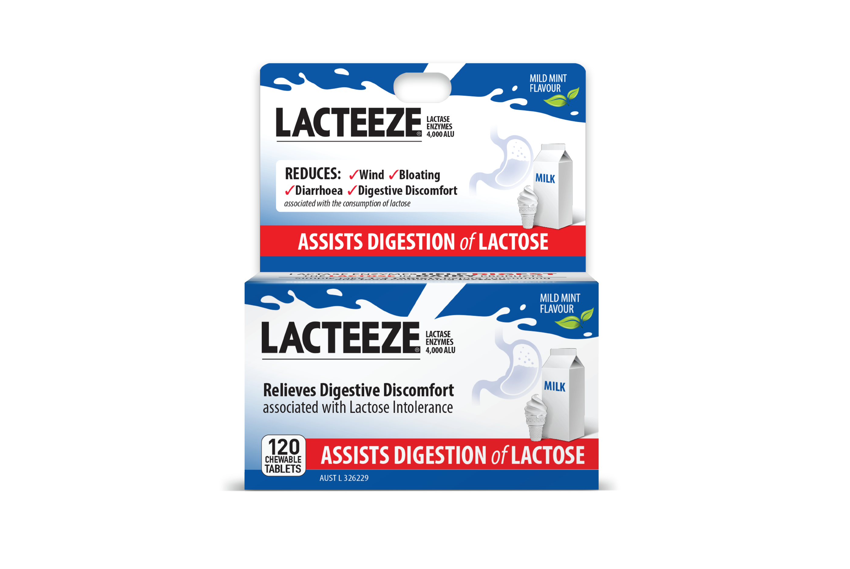 Lacteeze 120 Chewable Tablets Extra Strength Lactase Enzyme – Scown's ...
