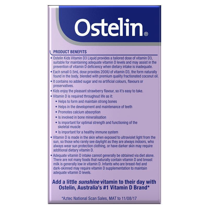 Ostelin Vitamin D Liquid for Kids - 20mL – Scown's Pharmacy