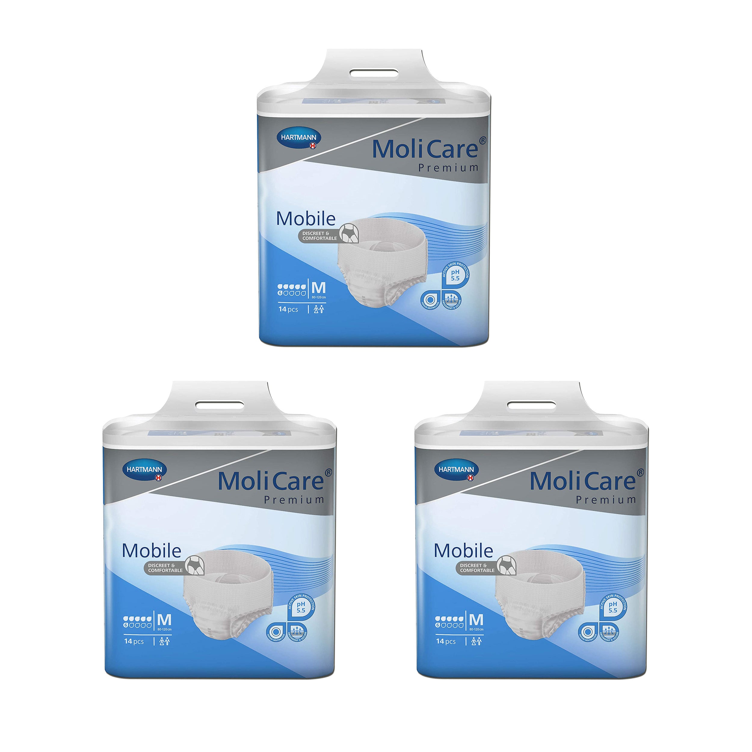 MoliCare Premium Mobile 6 Drops Medium 14 Pull Up Pants x 3 Packs ...