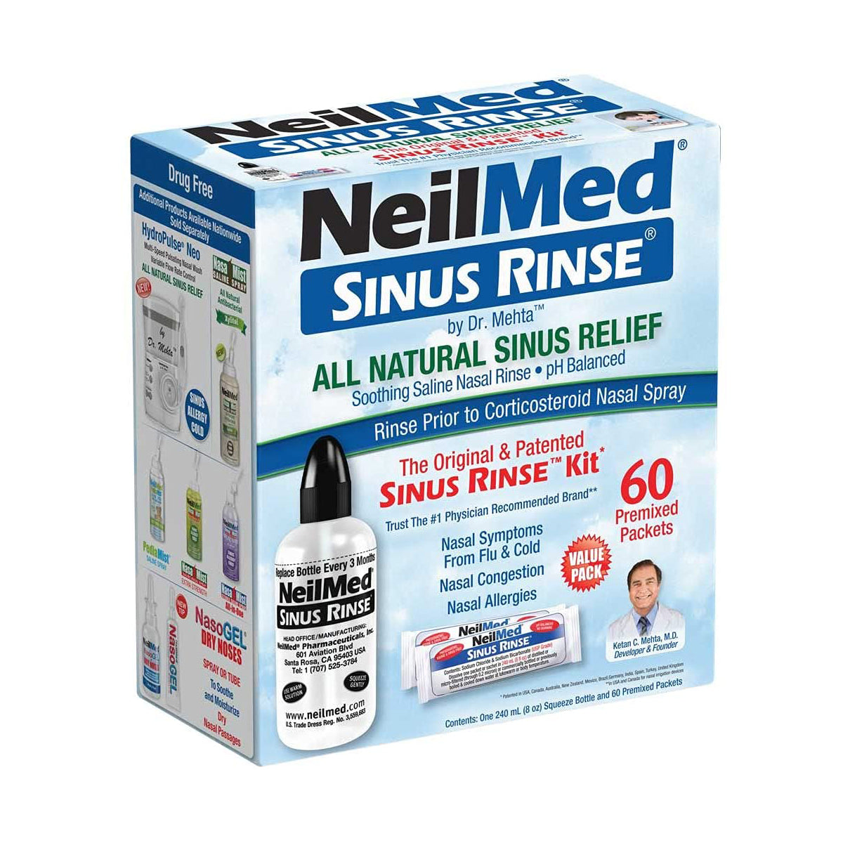 Neilmed Sinus Rinse Kit For Adult 60 Packets – Scown's Pharmacy