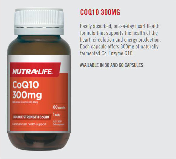 Nutra-Life CoQ10 300mg 30 Capsules – Scown's Pharmacy