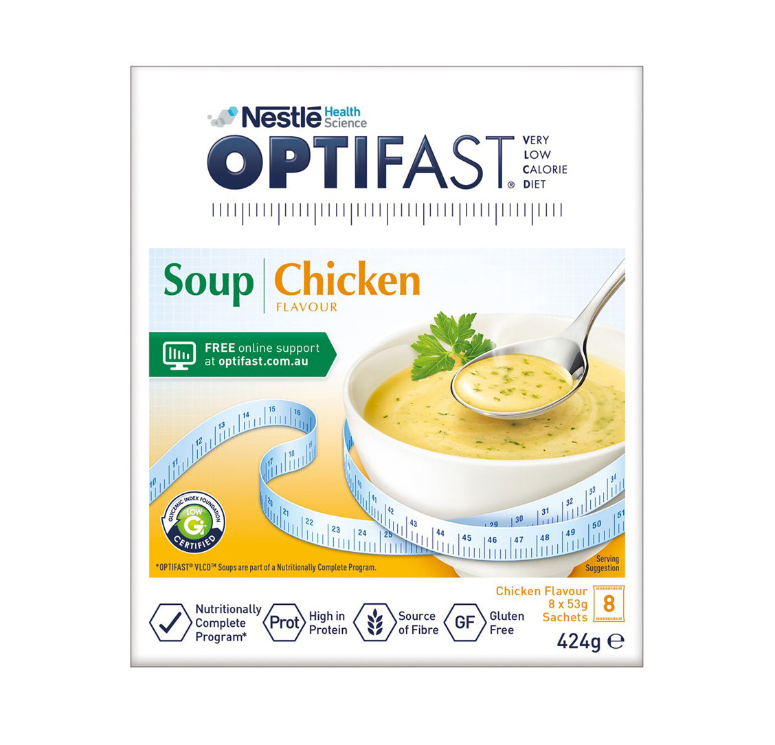 Optifast VLCD Chicken Flavour Soup Sachet 8x53g – Scown's Pharmacy