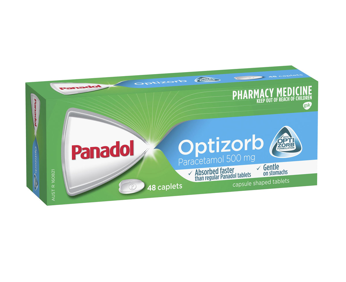 Panadol Caplets with Optizorb - 48 Caplets – Scown's Pharmacy