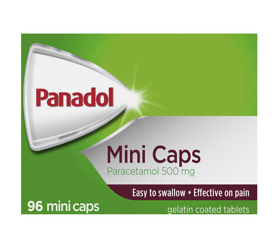 Panadol Mini Caps Paracetamol 500mg For Pain Relief 96 Caplets – Scown ...