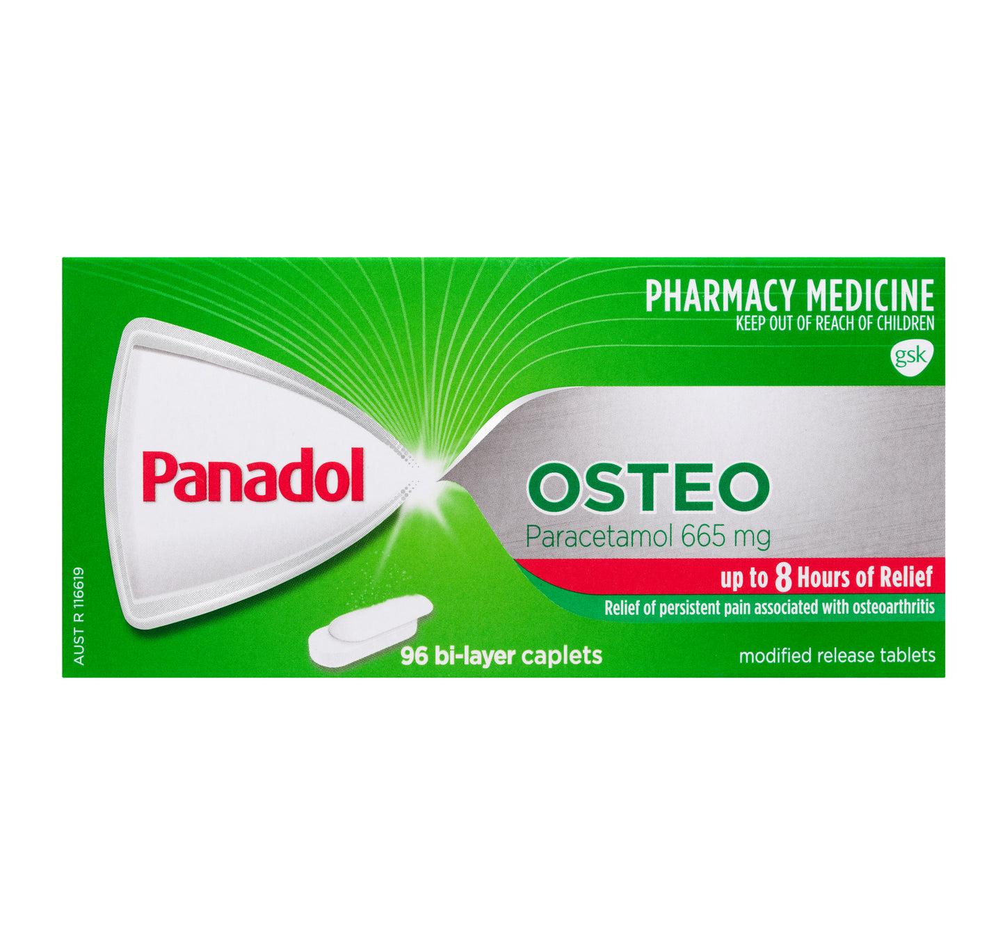 Panadol Osteo Osteoarthritis Paracetamol Pain Relief 96 Caplets – Scown ...