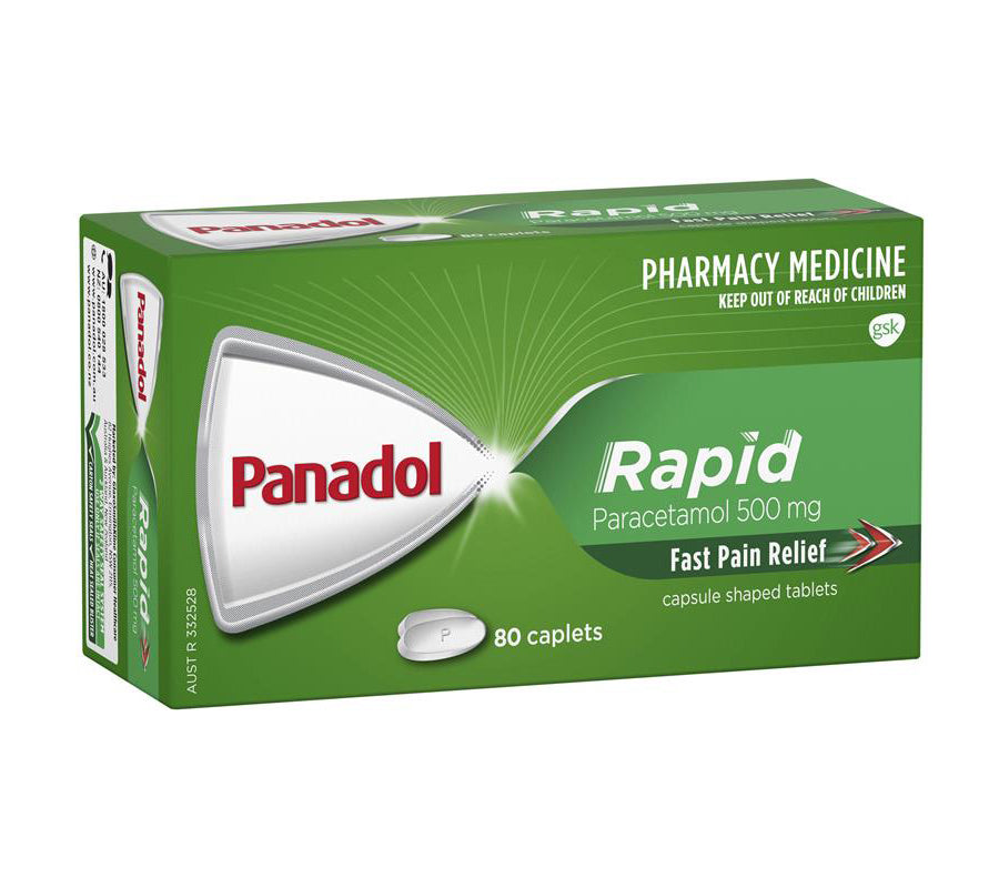 Panadol Rapid Paracetamol 500mg 80 Caplets – Scown's Pharmacy