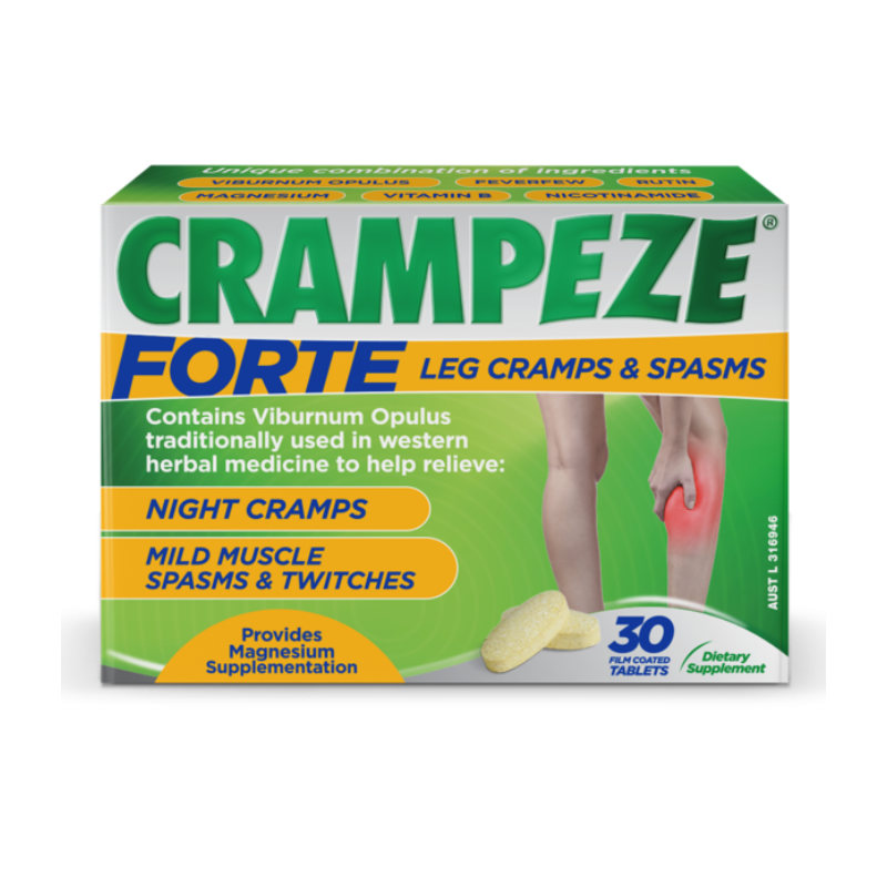 Crampeze Forte Night Cramps Muscle Spasm 30 Tablets – Scown's Pharmacy