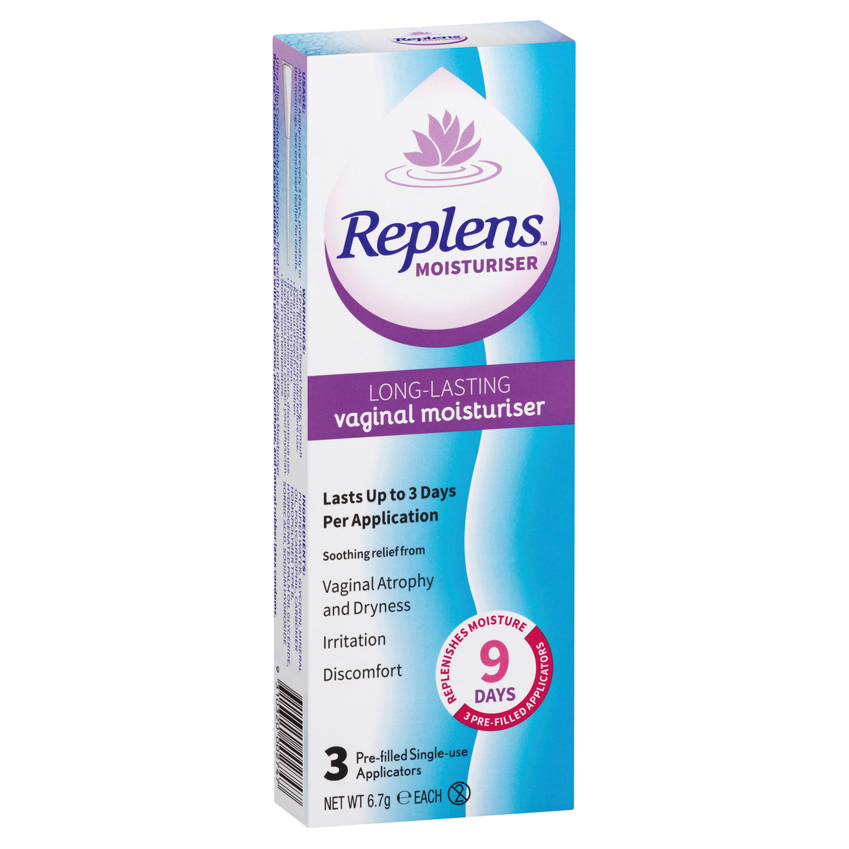Replens Long Lasting Vaginal Moisturiser 3 Pack – Scown's Pharmacy