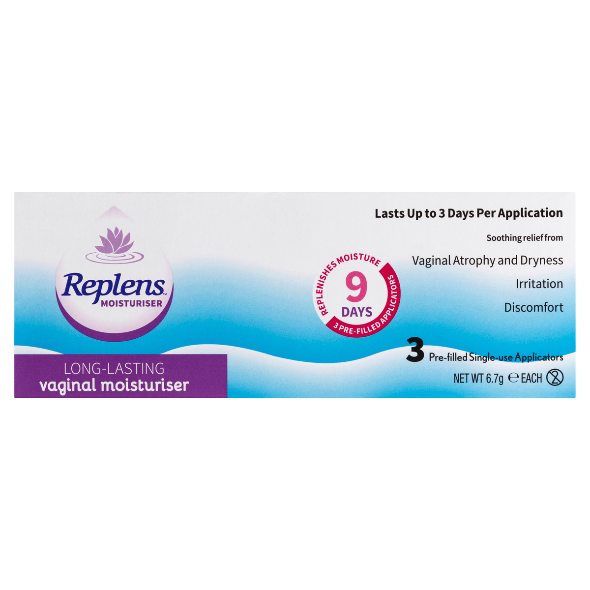 Replens Long Lasting Vaginal Moisturiser 3 Pack – Scown's Pharmacy