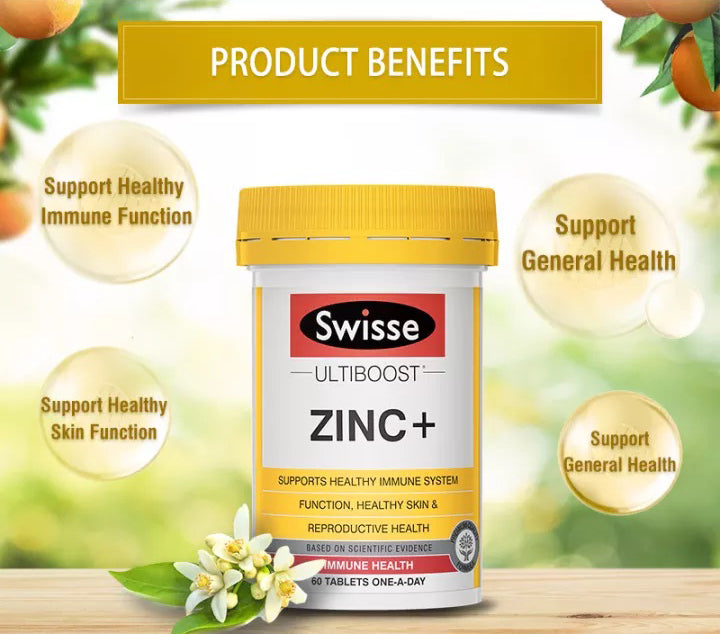 Swisse Ultiboost Zinc+ 60 Tablets – Scown's Pharmacy