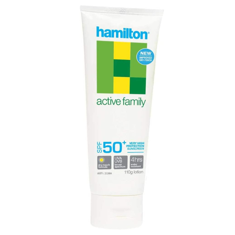 Hamilton Active Family Sunscreen SPF50+ Lotion 110g – Scown's Pharmacy